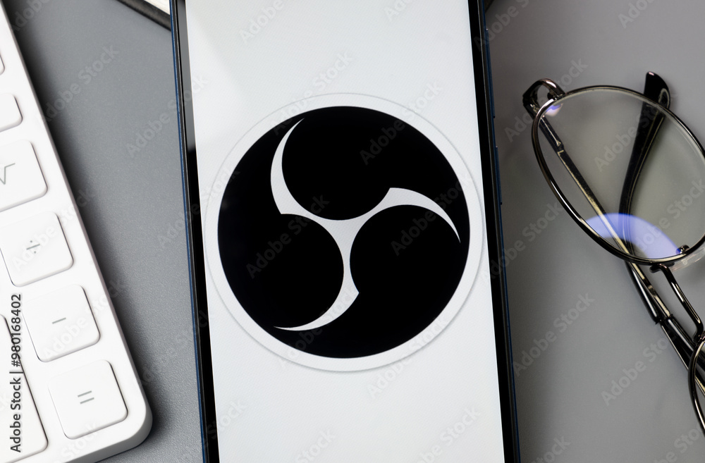 New York, USA - 30 August 2024: OBS Logo on Phone Screen, Company Icon ...