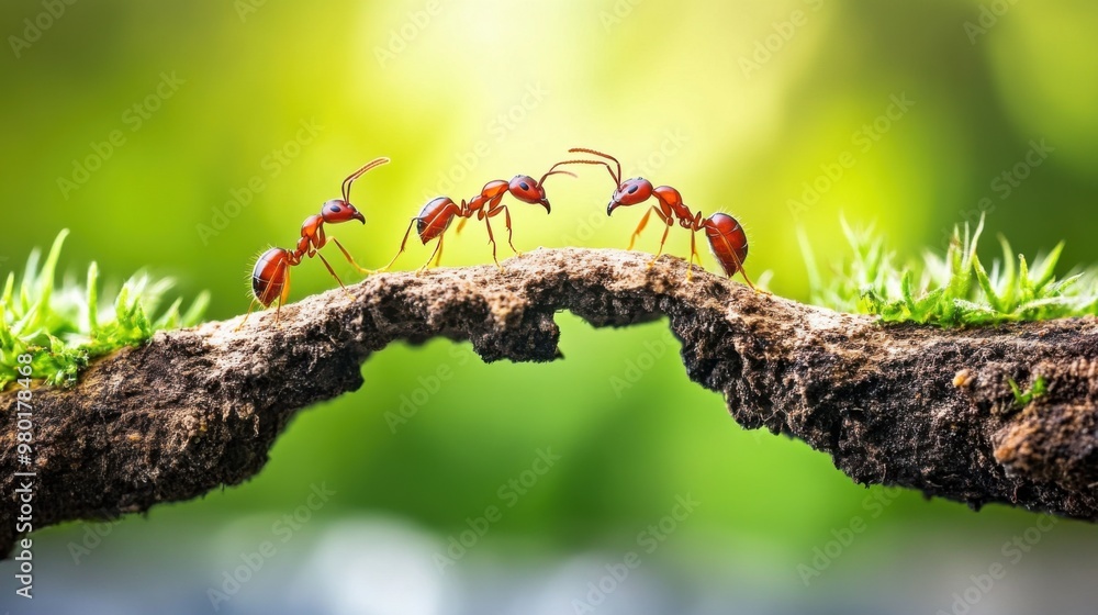 Teamwork and Cooperation Among Ants as They Cross a Natural Bridge of ...