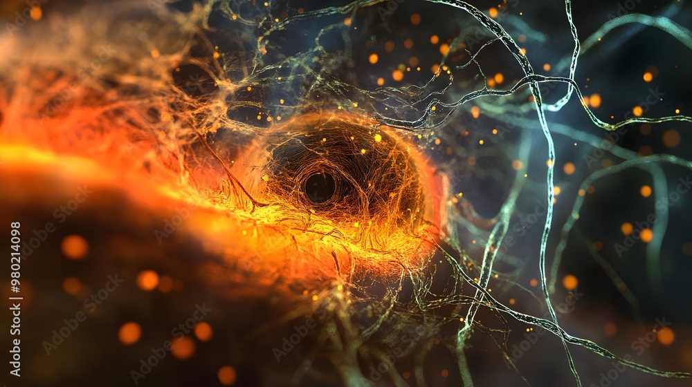 62. Detailed image of the visual pathway from the retina to the primary ...