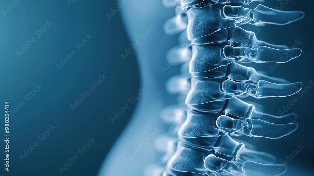 A detailed X-ray image showing vertebral compression in a patient with ...