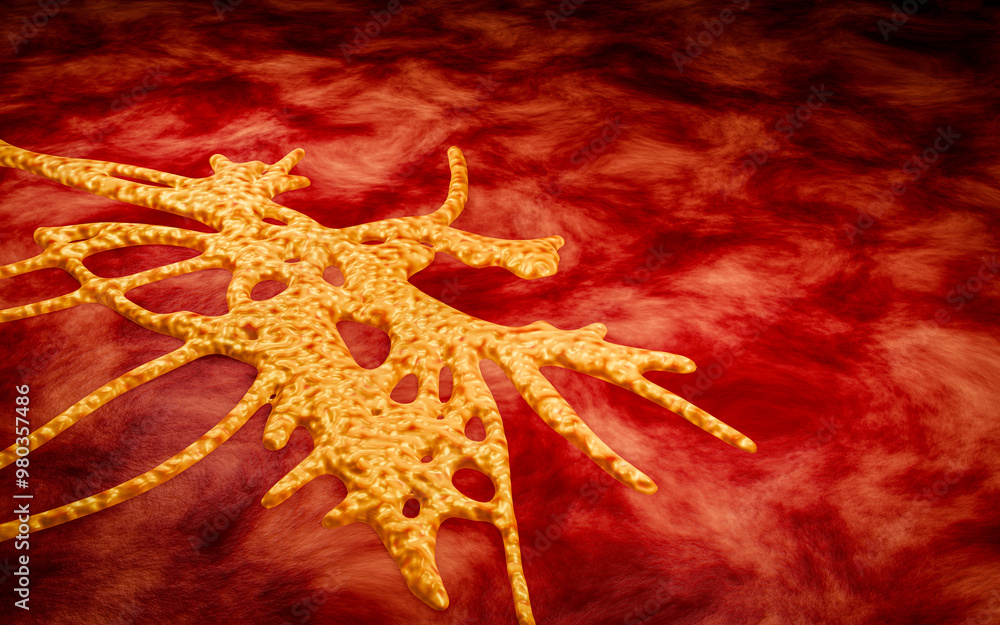 spread of cancer cells On body tissues. Distribute fat deposits in the ...