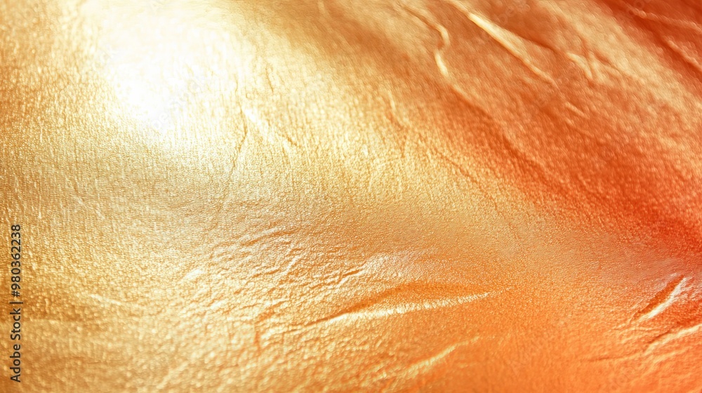 Coppergold metallic paper texture with a shiny orange finish suitable ...