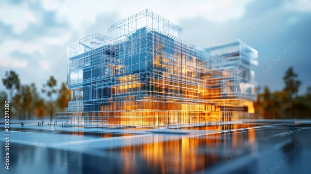 Architects Designing a New Building. Creative Progress and Structural ...