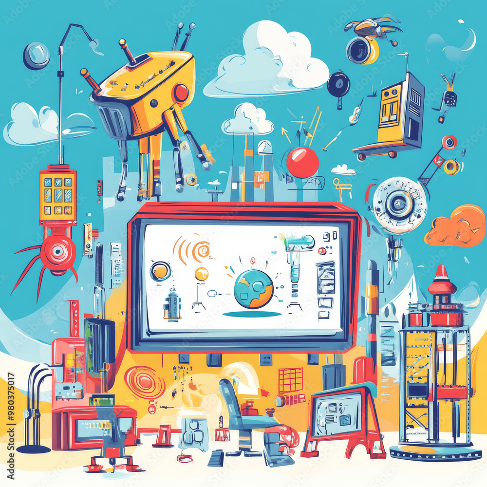 Frame or border design for youth tech education: includes STEM career ...