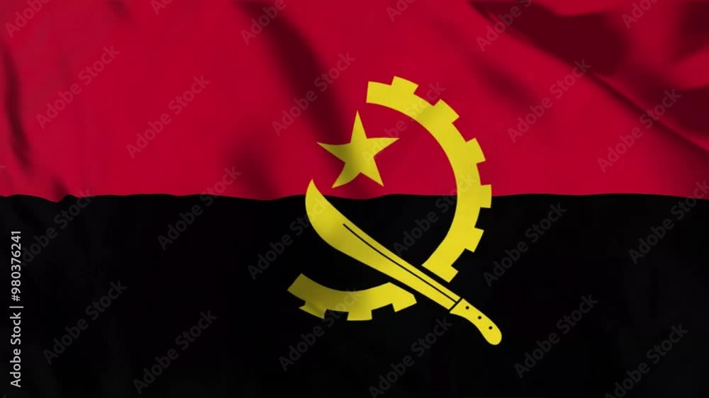 National Flag of Angola, Flags of The World, Angola Flag Video, Waving ...