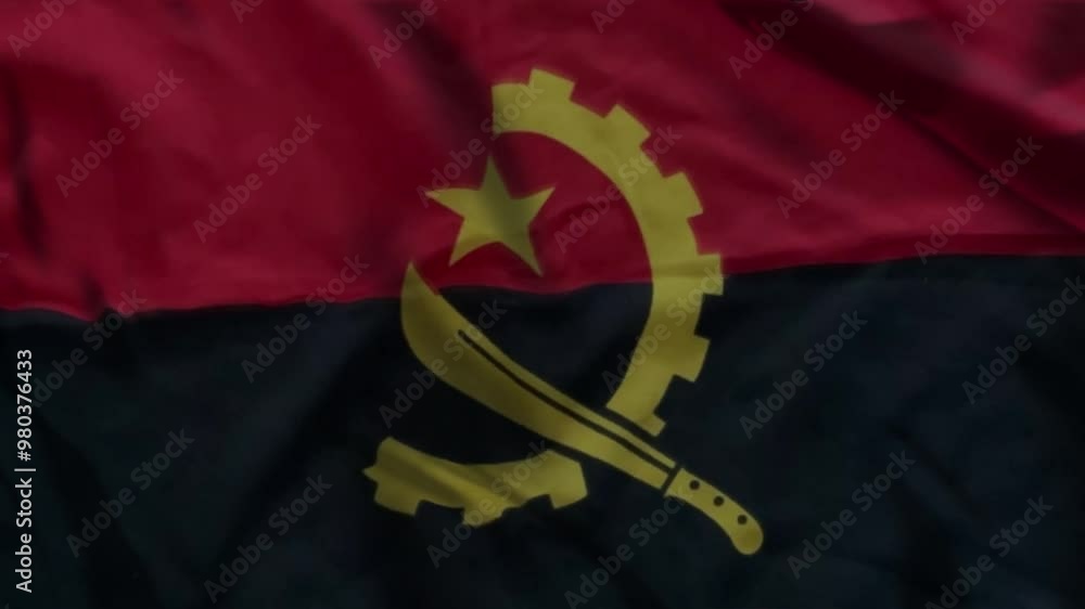 Angola Flag Animation Video, Flag of Angola Looping, National flag of ...