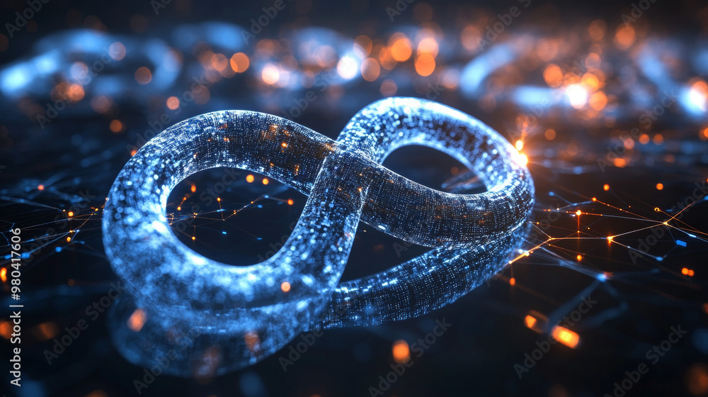 Software engineering operations infinity sign. The idea of development ...