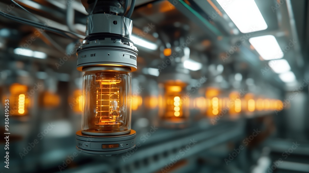 Futuristic quantum computing lab with glowing circuits for innovation ...