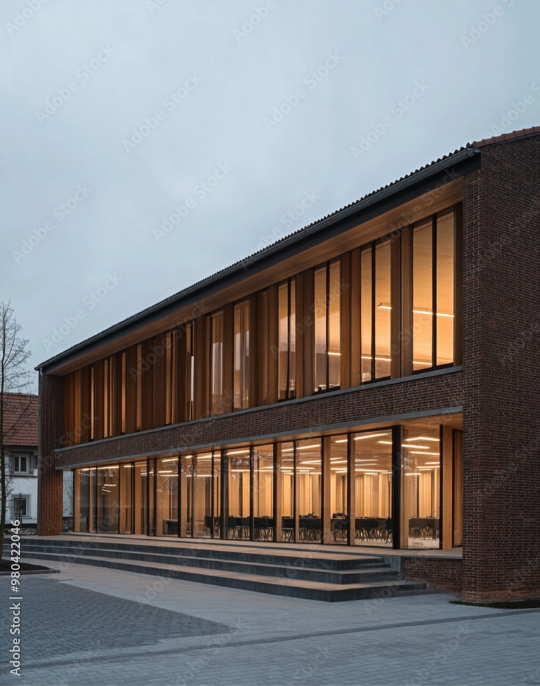 meter cultural center located on a historic town square, of traditional ...