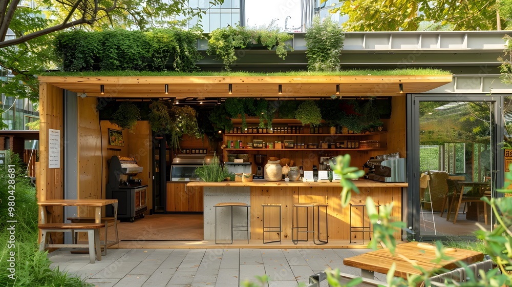 Eco Friendly Caf with Organic Ingredients Biodegradable Packaging and a ...