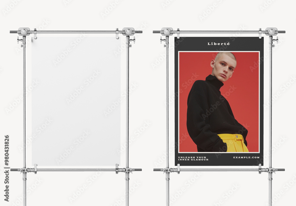 Ad Sign Poster Mockup Stock Template | Adobe Stock