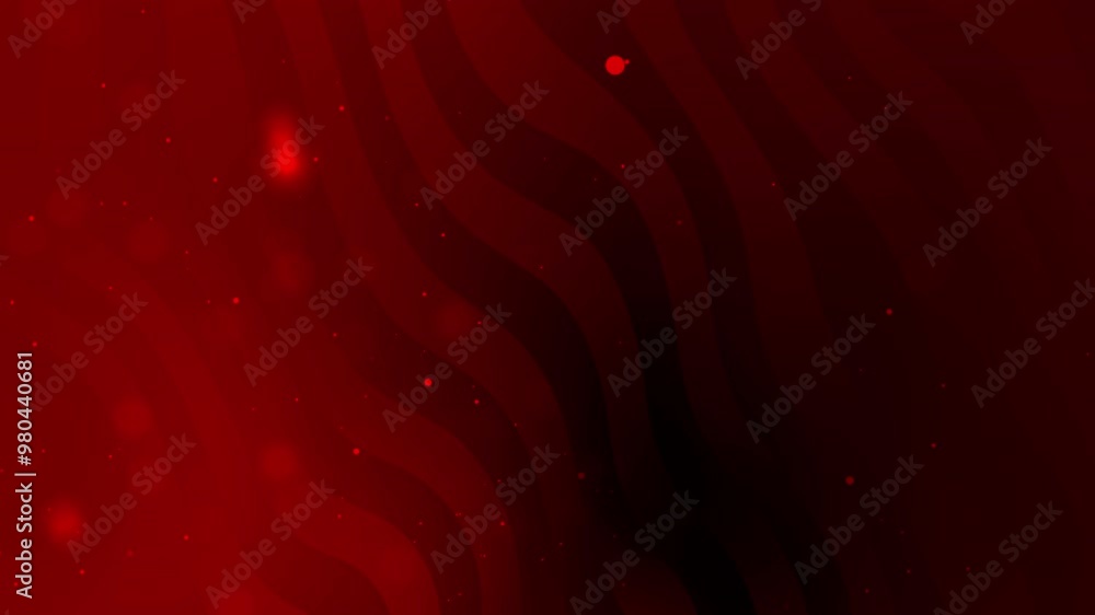 An elegant abstract red background animation with smooth, flowing ...