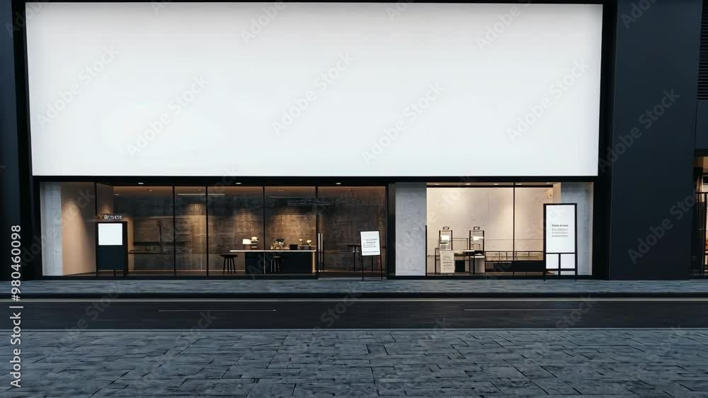 Modern storefront design showcases sleek architecture in a bustling ...