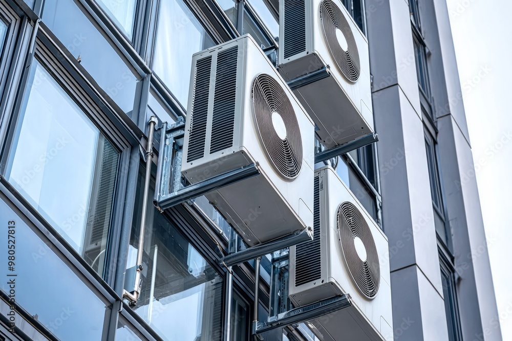 An HVAC System With Variable Refrigerant Flow (VRF) Technology Operates ...