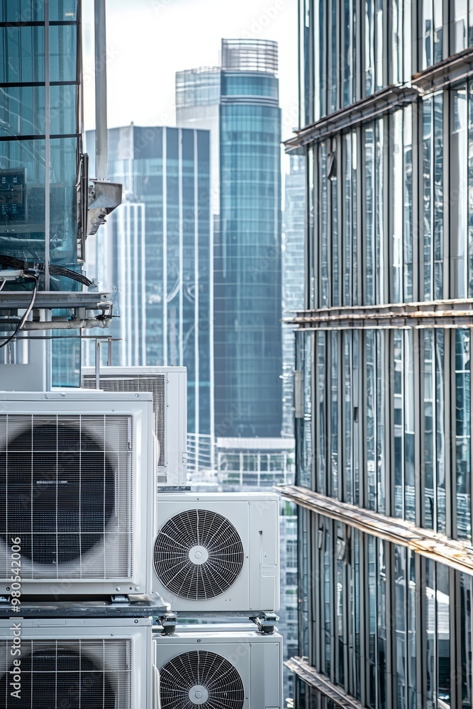 An HVAC System With Variable Refrigerant Flow (VRF) Technology Operates ...