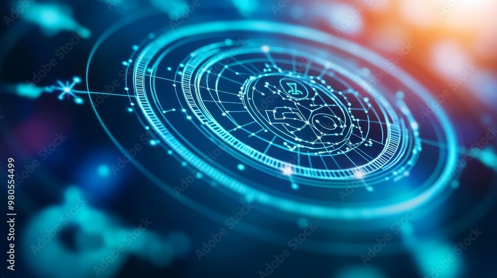 Zodiac signs illustrated as digital patterns on a cosmic map, showing ...