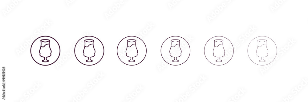 drinking zone outline icon. Linear vector from food concept. 6 ...
