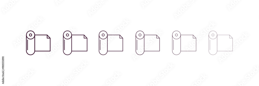 wrapping outline icon. Linear vector from food concept. 6 different line style wrapping icon ...