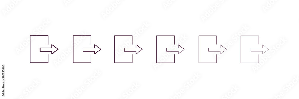 quit outline icon. Linear vector from human resources concept. 6 different line style quit icon ...