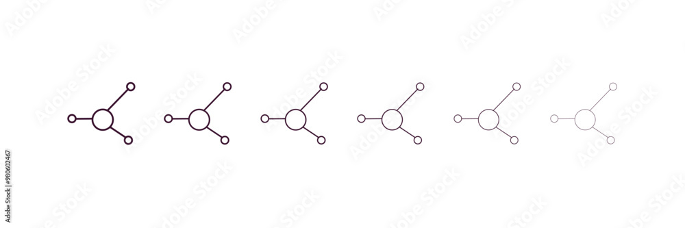 molecular configuration outline icon. Linear vector from medical ... molecular configuration outline icon. Linear vector from medical ...