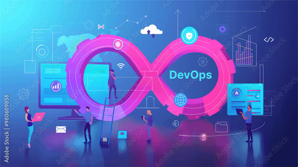 DevOps developers creating software and using development operations ...