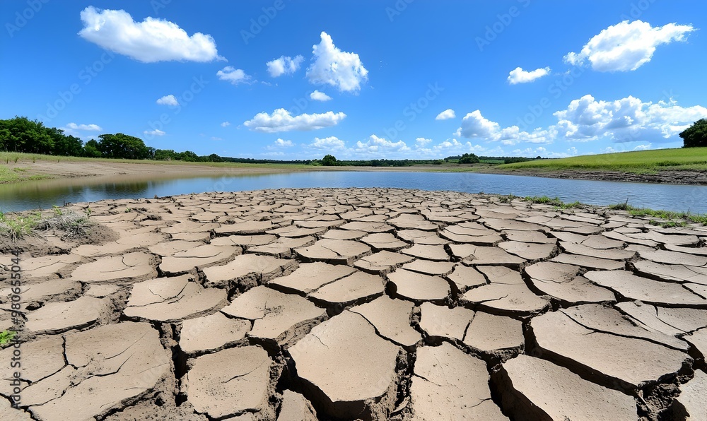 Severe Drought Impact, Cracked earth reveals the stark consequences of ...