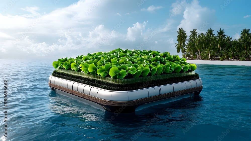 Sustainable Seaweed Farming, A thriving coastal operation showcasing ...