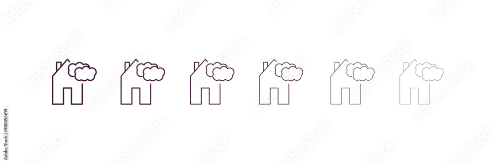 patchy fog outline icon. Linear vector from weather concept. 6 ...