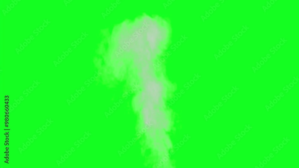 White smoke caused by burning or catching fire of a place or object in ...