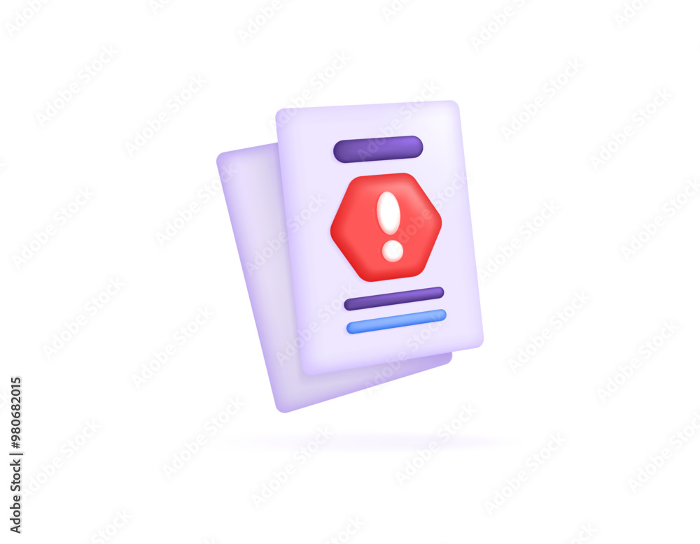 warning or complaint letter concept. report message. important ...