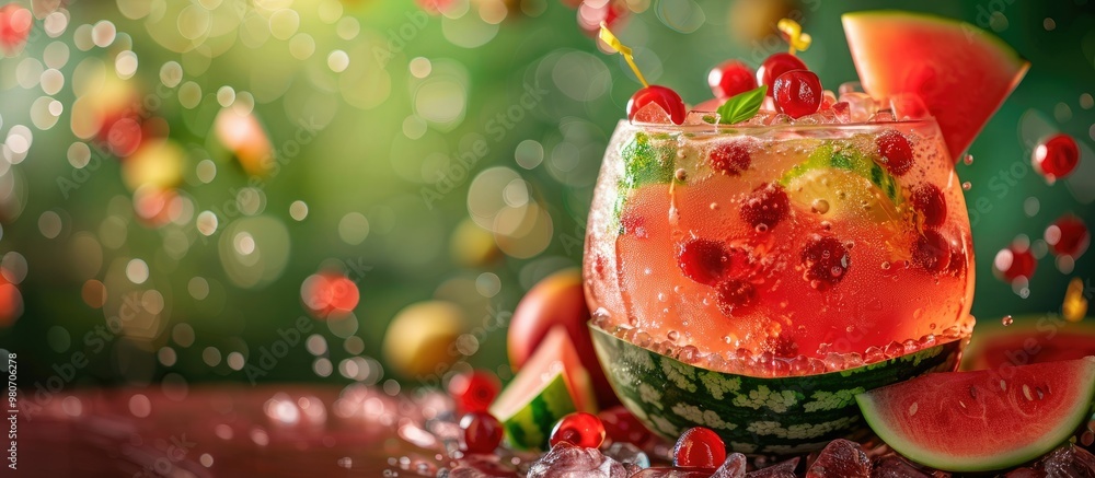 Party ready Subak Hwachae cocktail a Korean watermelon punch with ...
