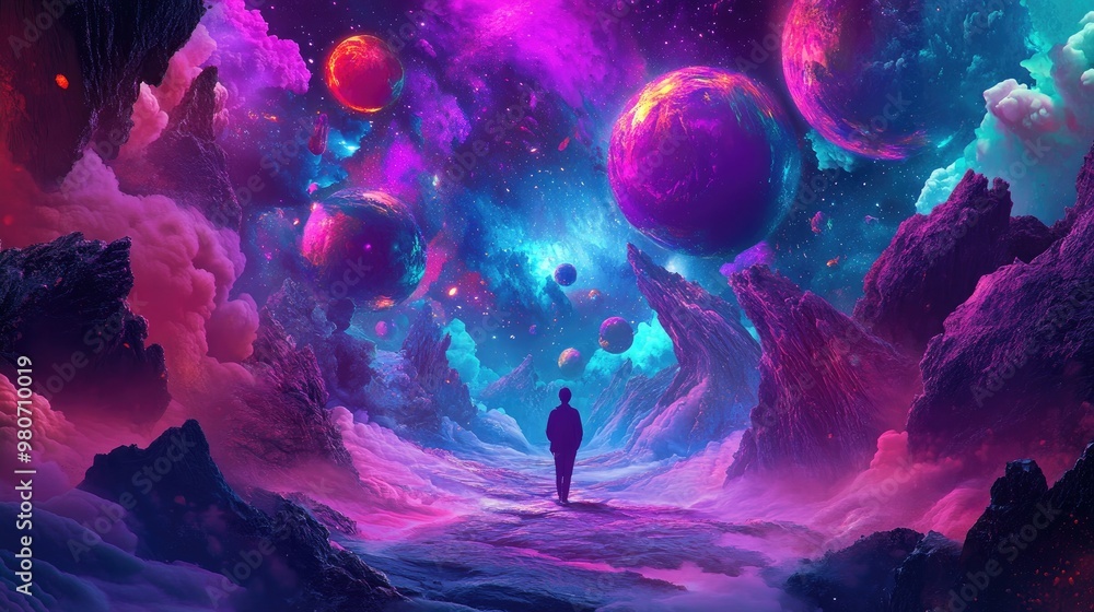 Surreal multiverse illustration from Muve Collection, with abstract ...