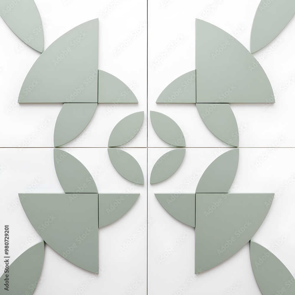 geometric design featuring a symmetrical pattern. The layout consists ...