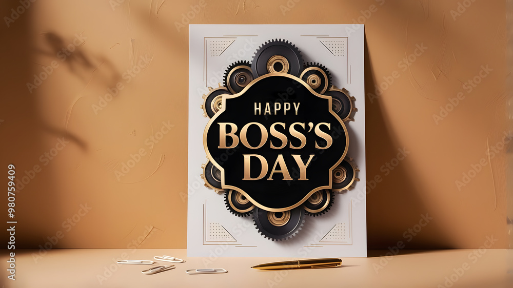 Create a standout flyer for World Boss Day with ample copy space ...