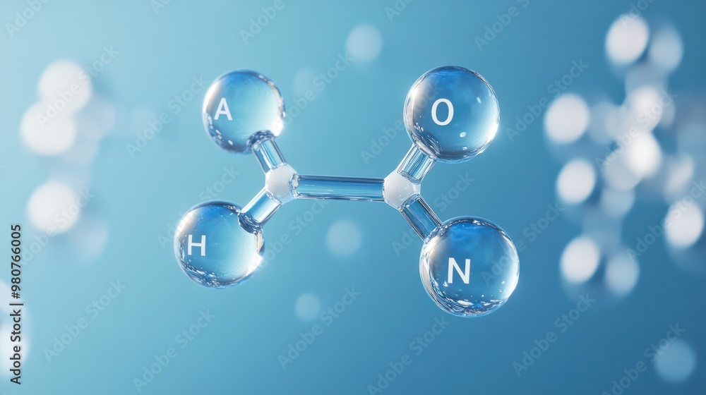 A clear illustration of the Ha O chemical formula, showing two hydrogen ...