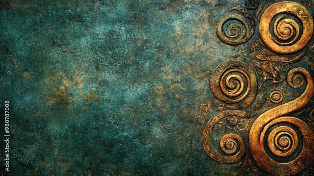 elaborate celtic spirals and motifs mix seamlessly on a textured ...