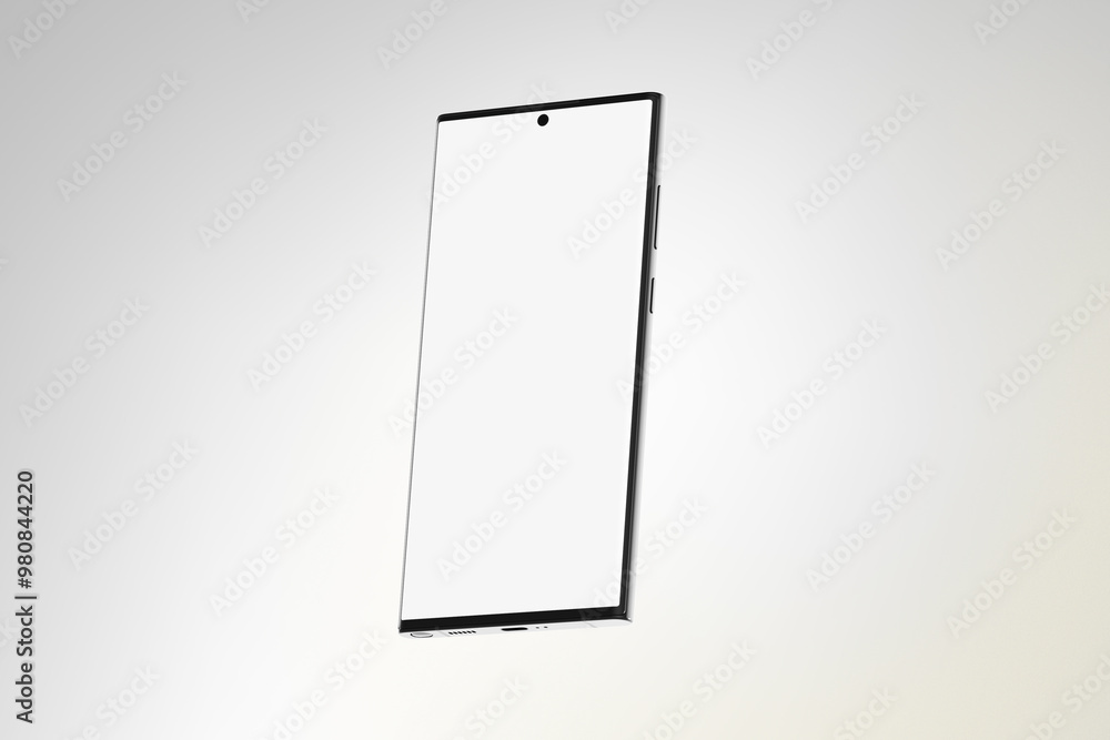 Samsung Galaxy S24 Ultra Blank White Screen With Back View 3d Rendering ...