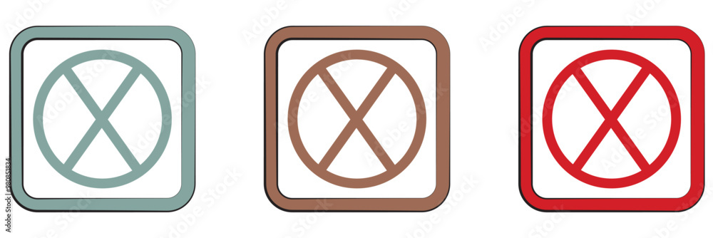 Editable vector stop prohibitions block icon. Perfect for web and app ...