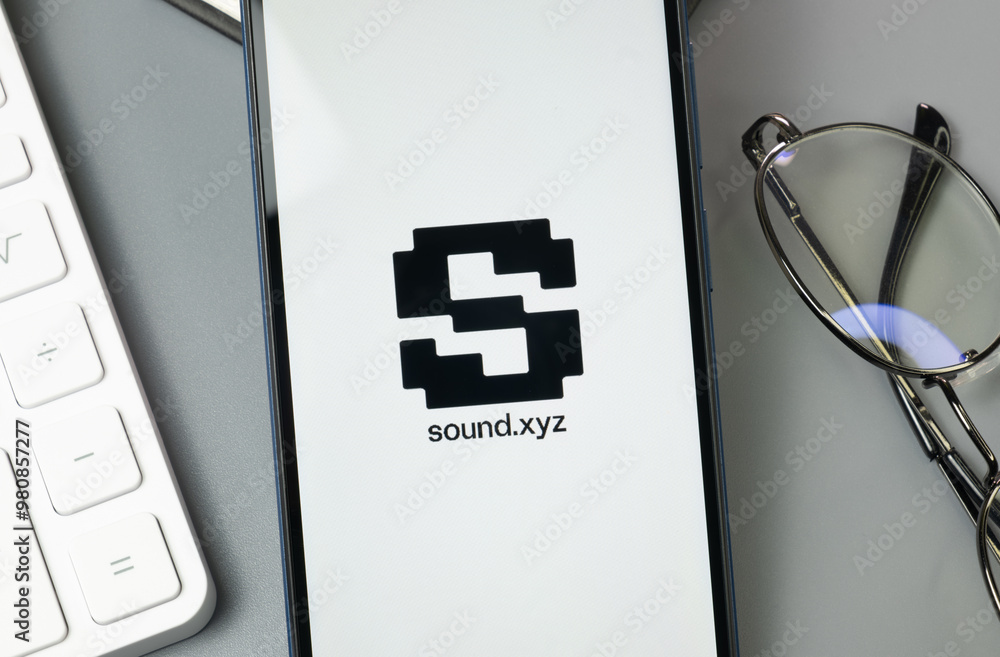 New York, USA - 30 August 2024: Sound.xyz Logo on Phone Screen, Company ...
