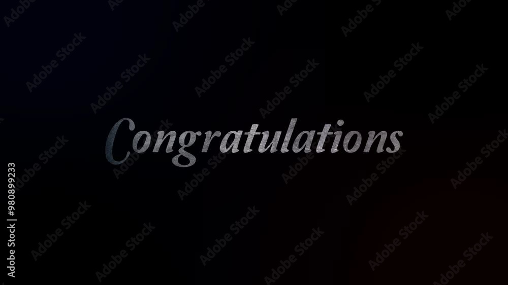 Fire Reveal Congratulations Animation on Black Screen, Perfect for ...