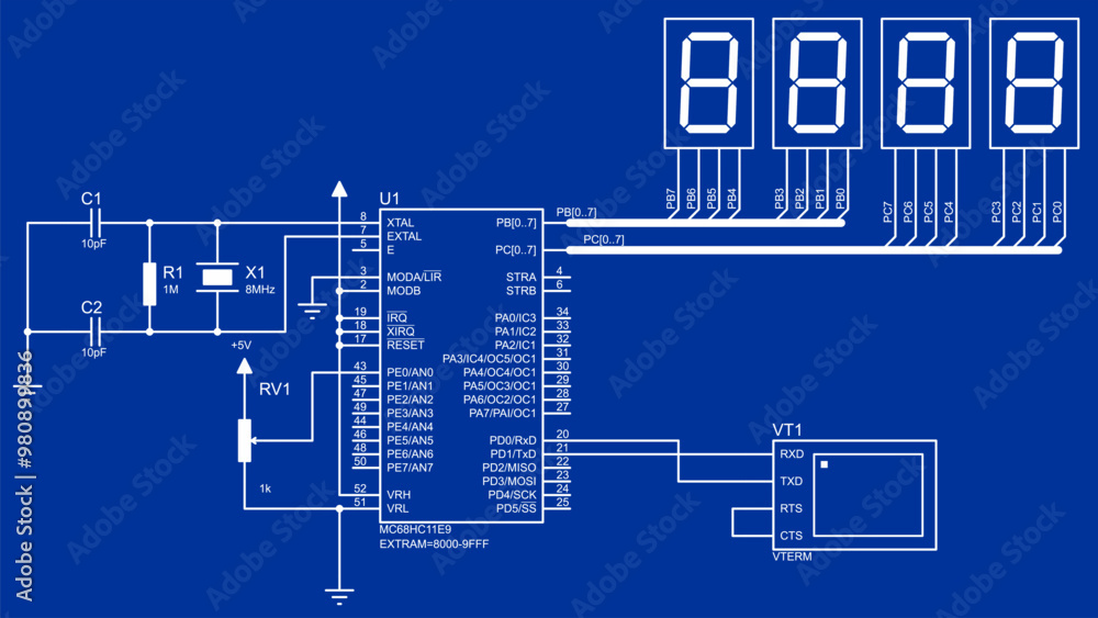 Vector electrical schematic diagram. Drawing of electronic device for ...