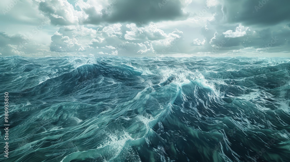 The ocean's surface is constantly changing due to wind, waves, and ...