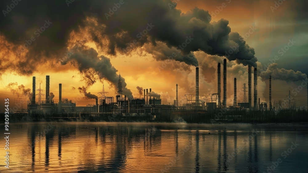 The phenomenon of acid rain and its environmental impact Stock ...