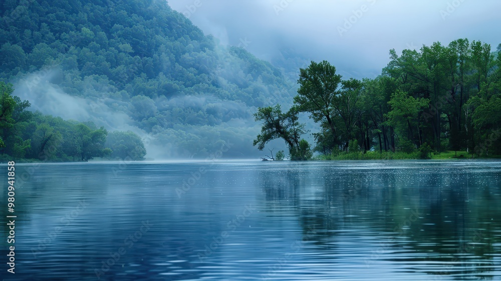 The role of rain in filling rivers, lakes, and reservoirs Stock ...