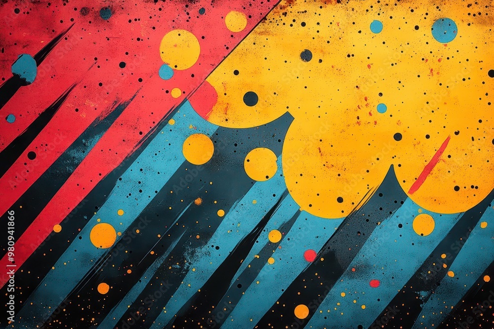 pop art explosion a blank comic template bursts with vibrant colors and ...