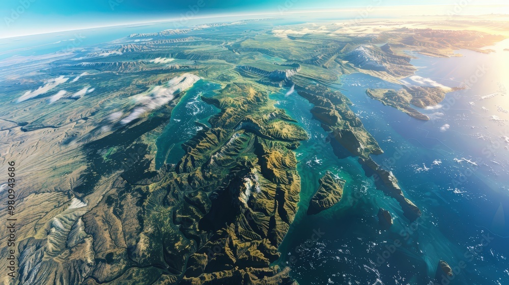 The role of tectonic plates in shaping Earth's surface Stock ...