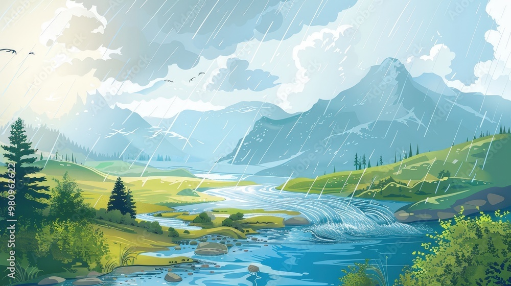 The water cycle illustrates the continuous movement of water through ...