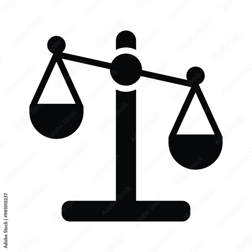 Simple balance icon representing equality,stability and fairness Stock ...