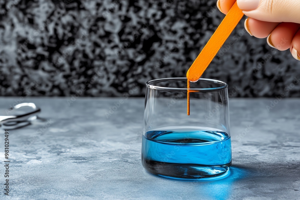 Acid-base indicators like litmus paper, changing color when in contact ...