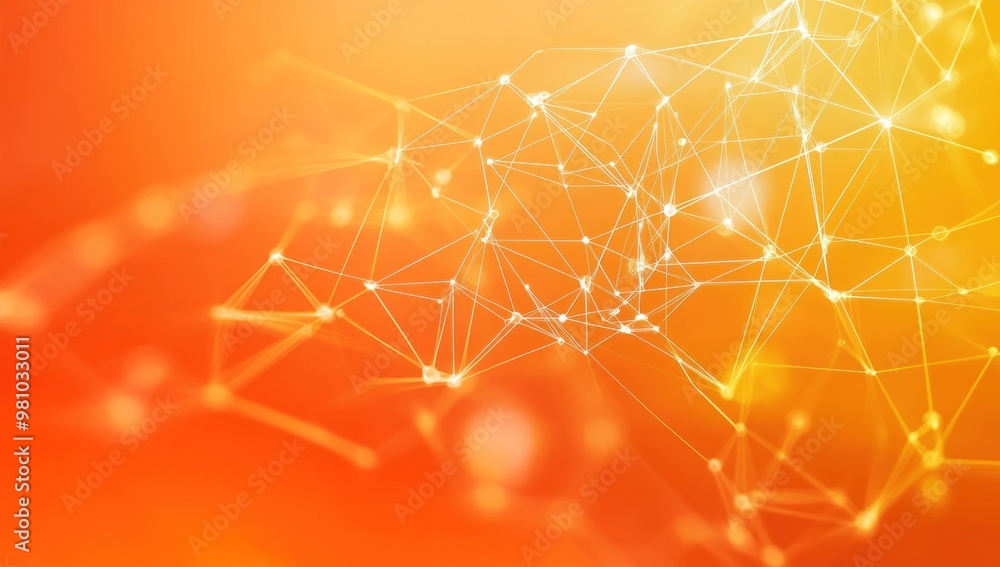 Abstract Orange Network Background Stock イラスト | Adobe Stock